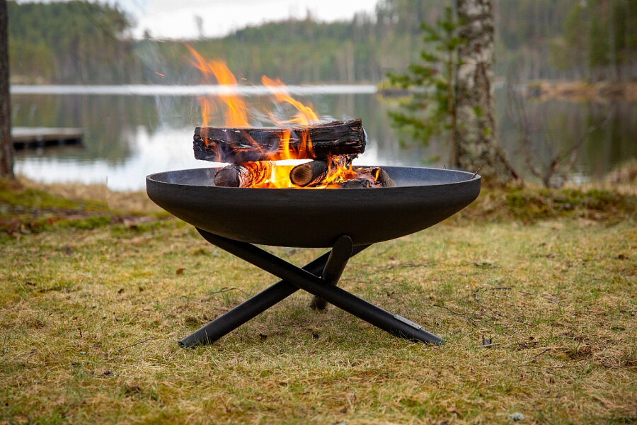 Костровая чаша CONCRETIKA PREMIUM E100 Черный Размеры: Высота 350мм Глубина 1000мм Ширина 1000мм