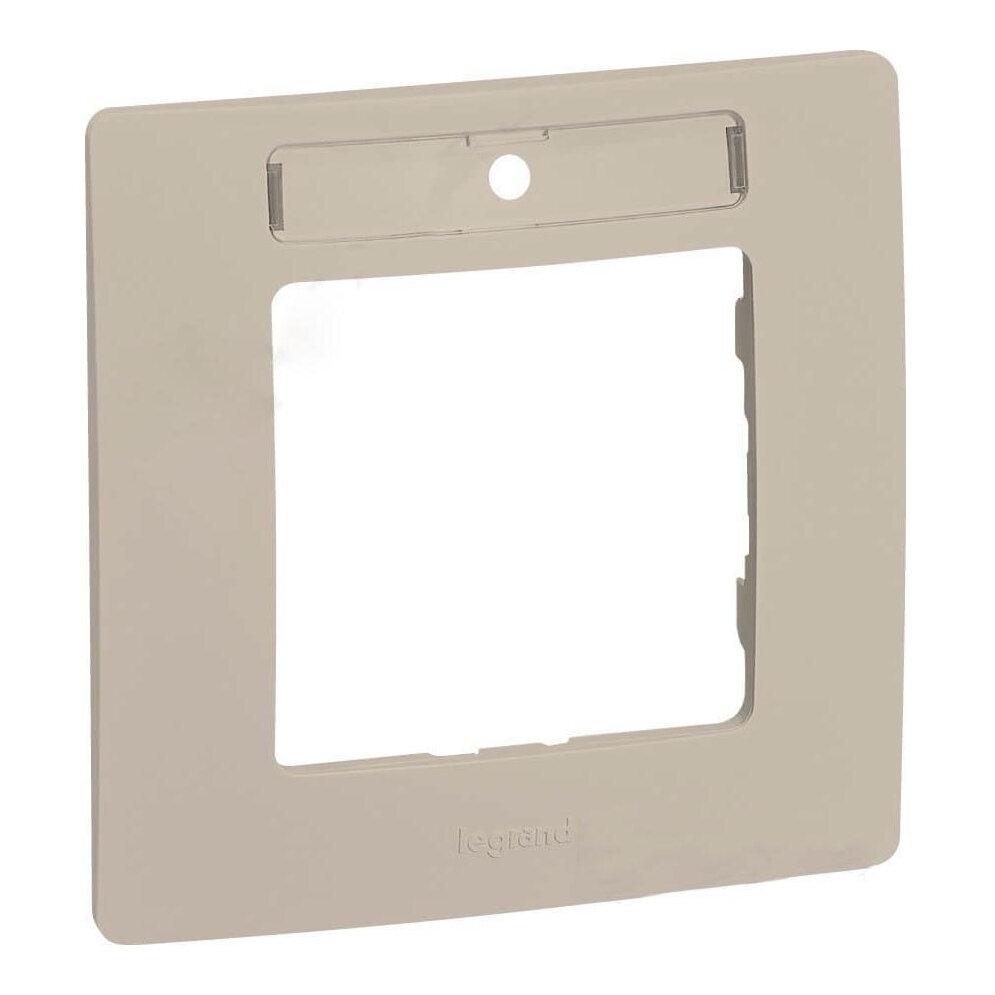 ETIKA Рамка 1-местная с держателем для маркировки слоновая кость, IEK 672516 (1 шт.)