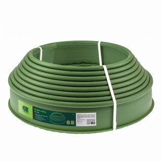 Бордюр "Лента", 10х1000 см, полиэтиленовый, оливковый, Россия// Сибртех