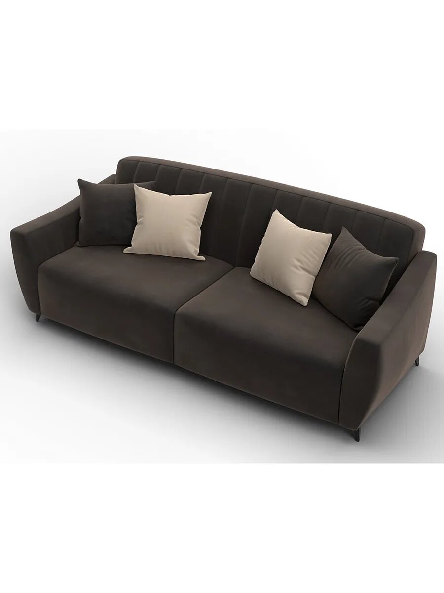 Офисный диван-книжка на ножках Монро, 227х95х86, с ящиком для белья, велюр