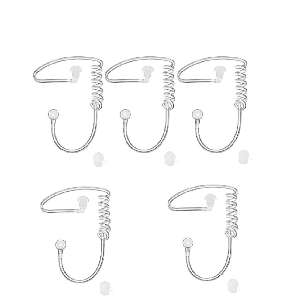 5x Акустическая Катушка Аудиотрубы и Наконечник Для Наушников Baofeng Kenwood Walkie Talkie Radio