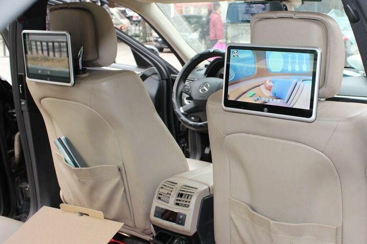 Автомобильный монитор в подголовнике 10.1 дюймов с сенсорным IPS экраном Android для развлечений на заднем сиденье с Bluetooth и зеркальной связью