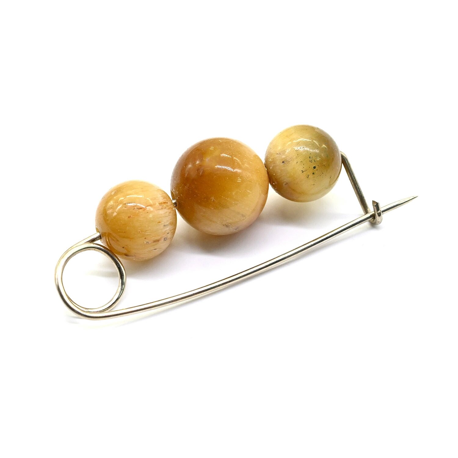 Брошь, тигровый глаз