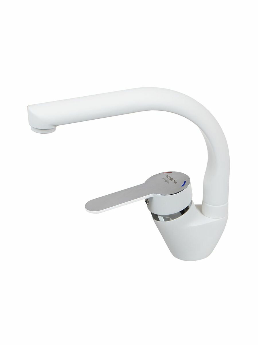 Melodia Della Vita Смеситель кухня MELODIA Rumba White картридж д.35мм утка MDV35312wt без гибкой подводки