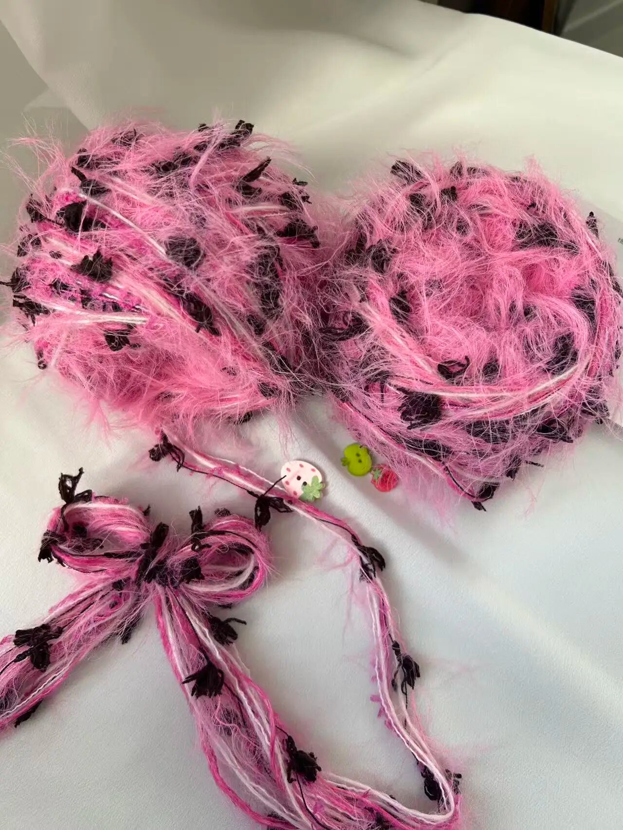 Смешанная пряжа полиэстер/акрил 50г для вязания Розовый, 15-50g