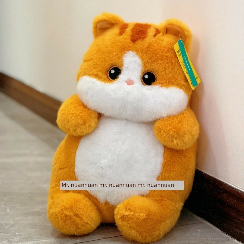 Плюшевая игрушка Bobova: милый кот с большими глазами, золотистый градиент, мягкая игрушка-компаньон для сна Серия