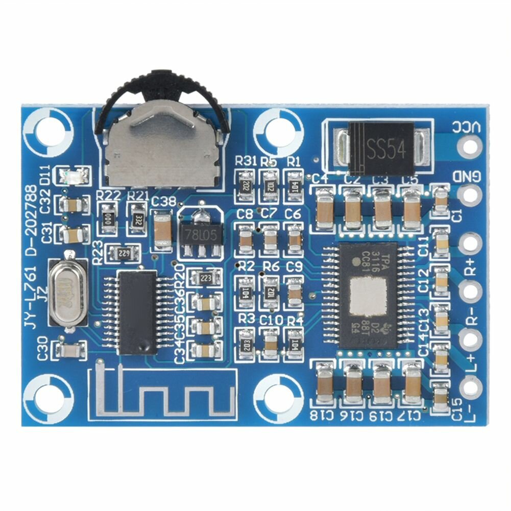 Двухканальная плата усилителя мощности 50 Вт x 2 с цифровым регулятором громкости TPA3116D2 для аудиоресивера Bluetooth 5.0