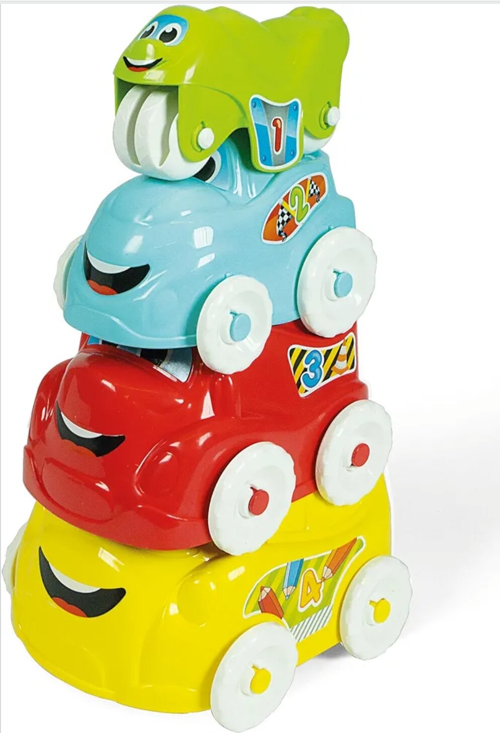 Развивающая игрушка Clementoni 17111 Fun Vehicles, пирамида для детей 6 мес - 3 лет