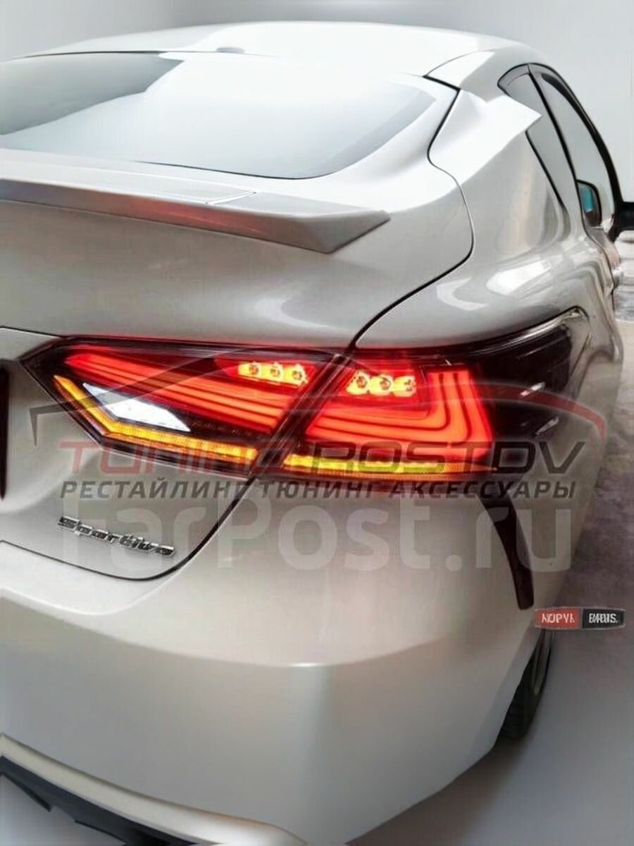 Комплект задних фонарей стиль Lexus на Toyota Camry XV70 / 75