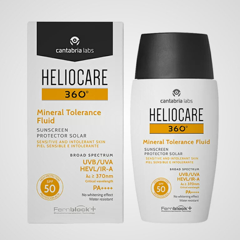 Солнцезащитный минеральный флюид с SPF 50 для чувствительной кожи 50 мл HELIOCARE 360 Mineral Tolerance Fluid Sunscreen SPF 50 Флюид 50 мл