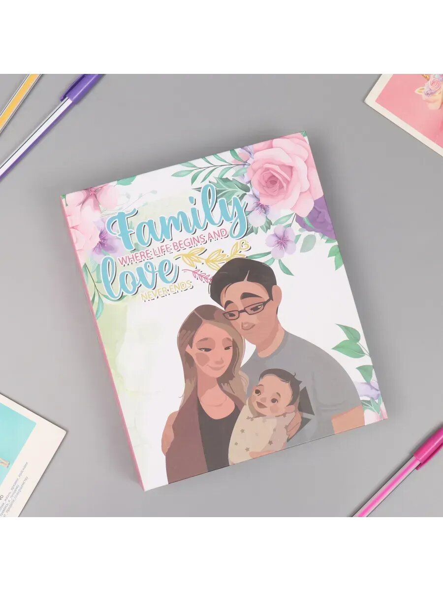Фотоальбом на 80 фото 10х15 см Семья - это любовь 5х19х23 см