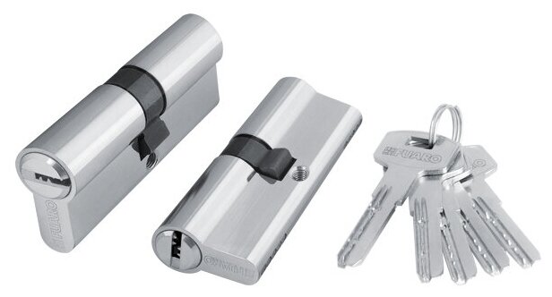 Цилиндровый механизм Fuaro 200 ZA 60 mm (25+10+25) CP хром 5 ключей