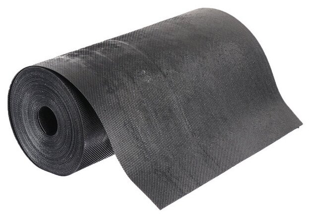 Лента бордюрная, 0.3 ? 10 м, толщина 1.2 мм, пластиковая чёрная,