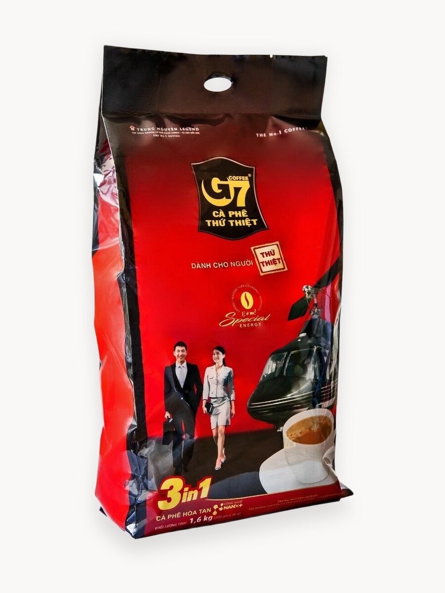 Кофе растворимый 3 в 1 в пакетах Trung Nguyen G7 (100 шт. по 16 г), 1,6 кг