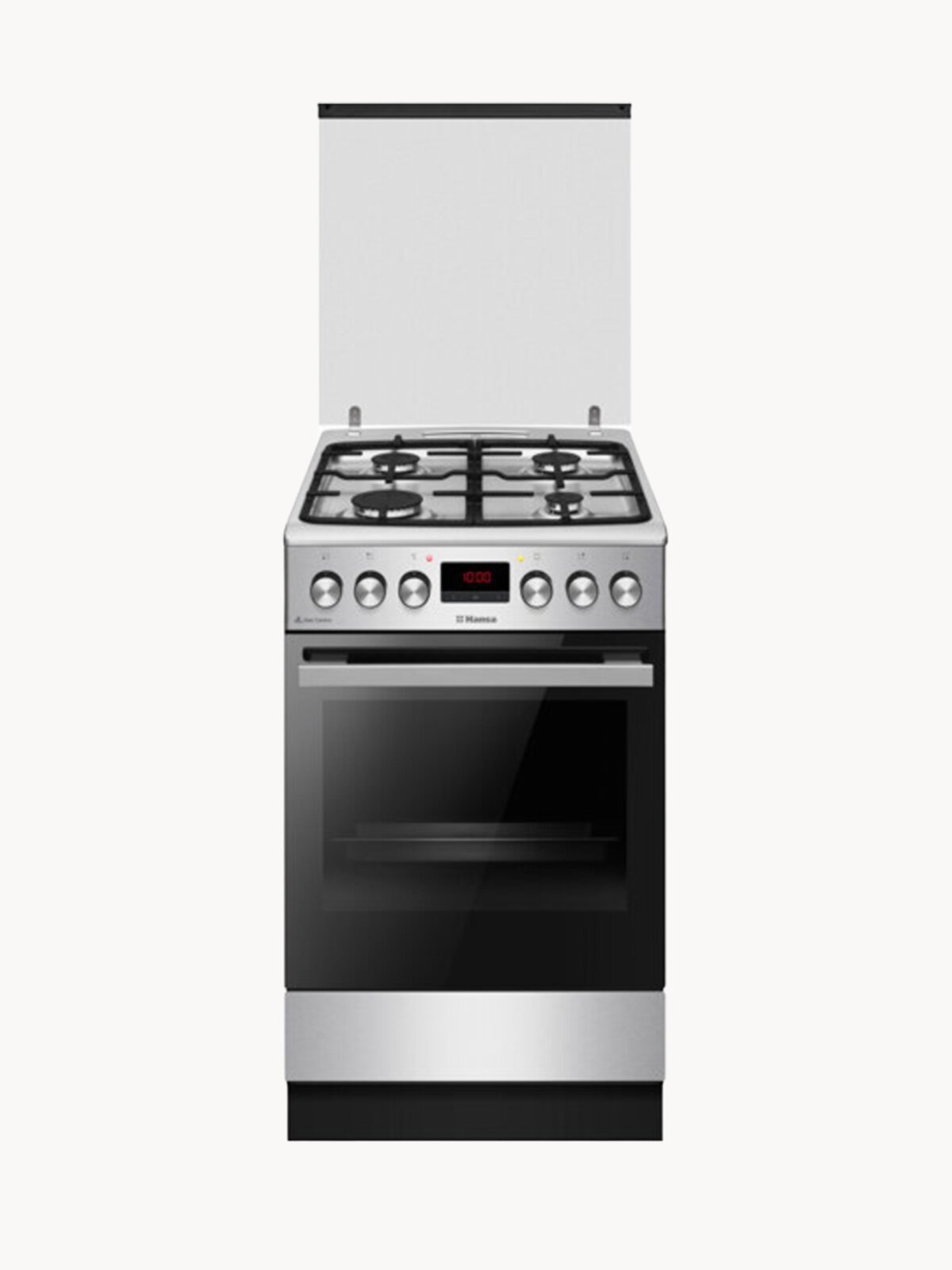 Плита Hansa FCMX582233, комбинированная, 4 конфорки, газовая духовка