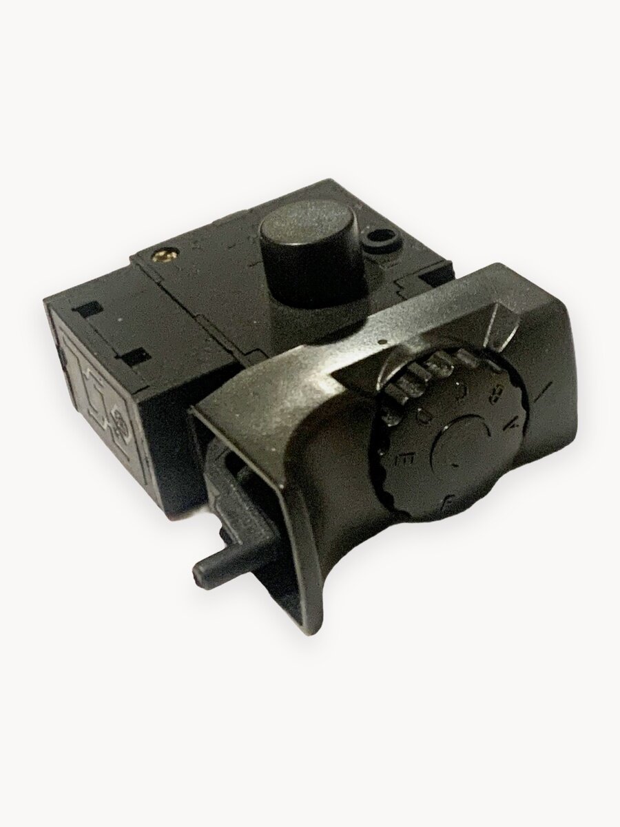 Выключатель 5Е4 (4А) для китайских перфораторов, дрелей. С фиксатором и регулировкой оборотов.