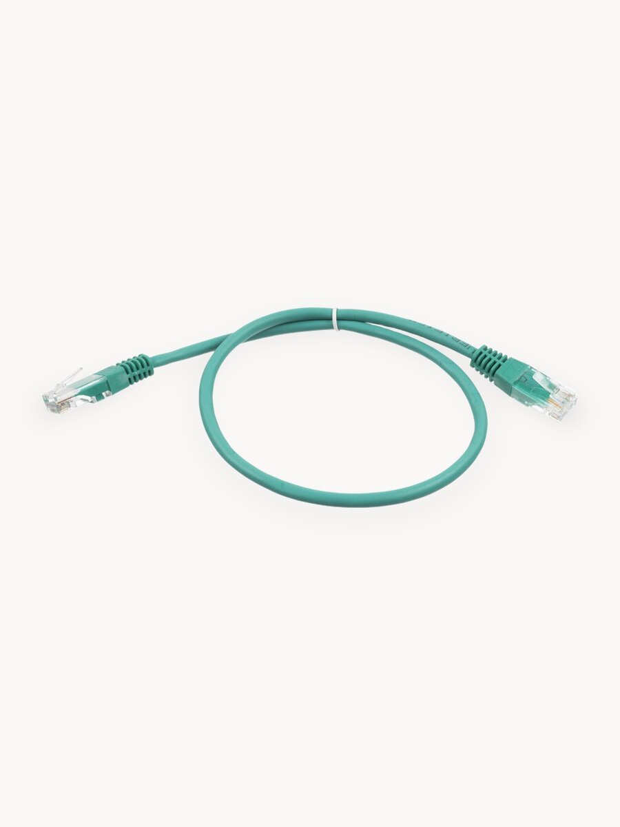 Патч-корд 0.5 м зеленый 5E RJ-45 кабель сетевой для интернета 10 шт.