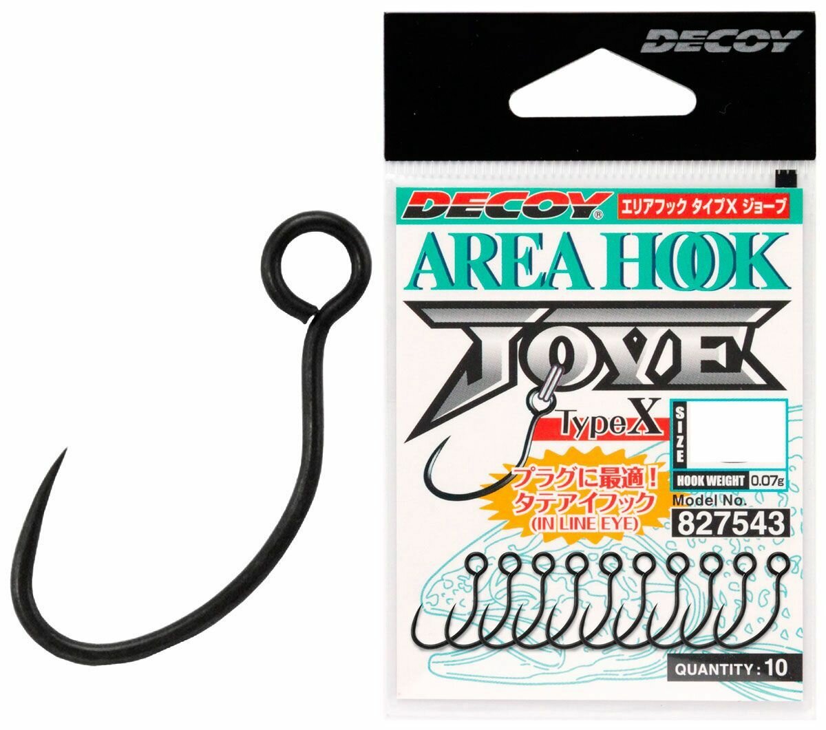 Крючок Decoy AH-10 Area Hook Type X Jove #06 (10шт)
