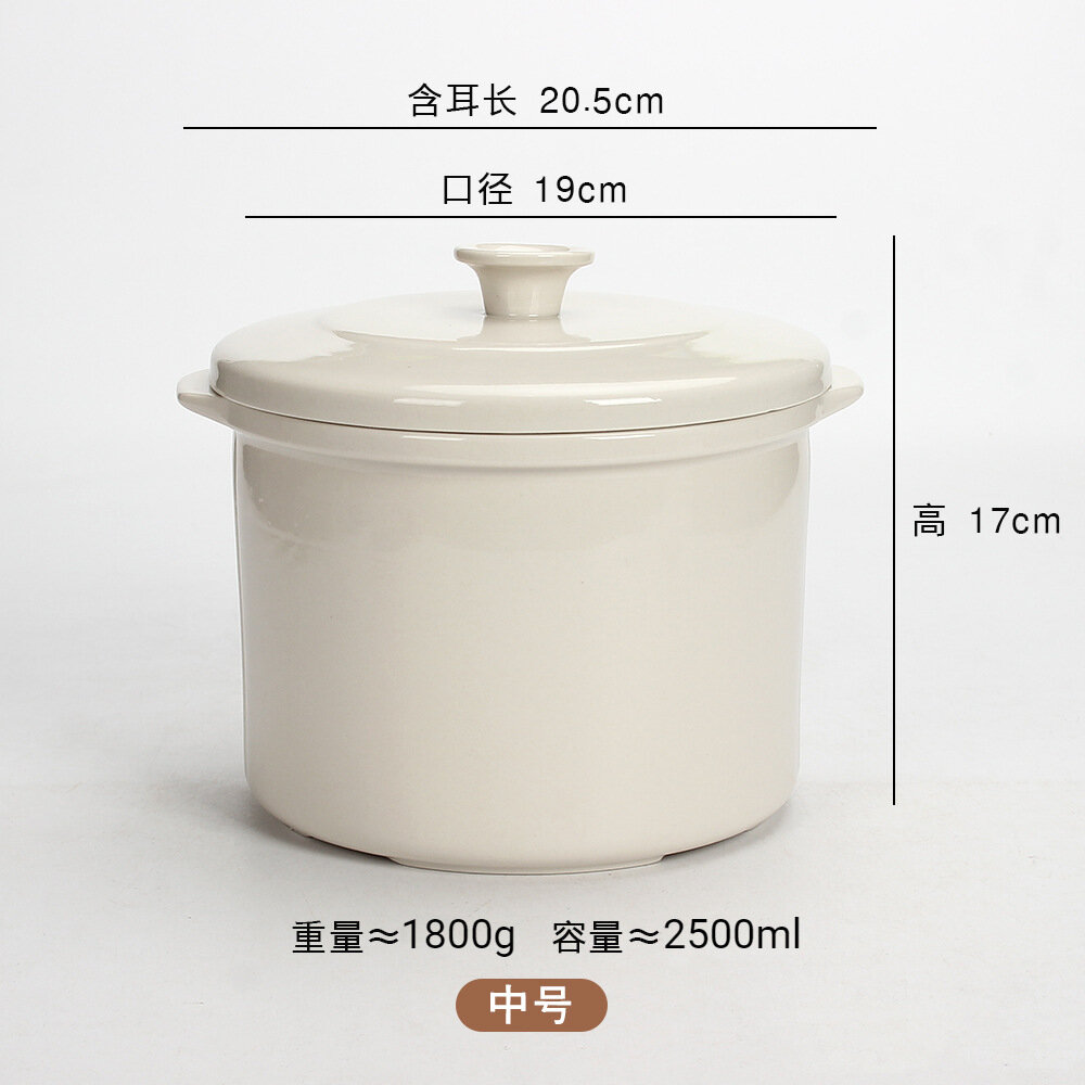 Керамическая кастрюля для тушения Fotiaoqiang для одного человека, керамическая пароварка для супа, водонепроницаемая кастрюля для тушения с крышкой, электрическая кастрюля для тушения, внутренняя кастрюля для супа