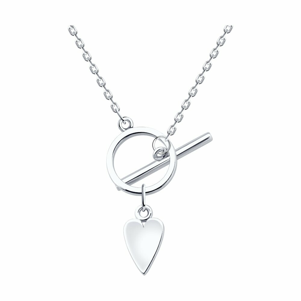 Колье, серебро, 925 проба, родирование