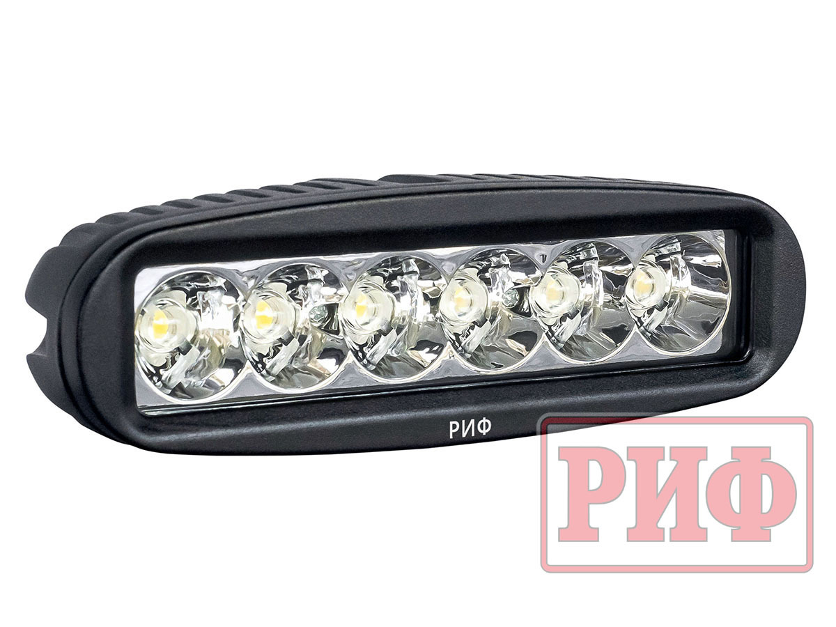 Светодиодная фара дальнего света РИФ 160 мм 18W LED SM-6018-RSA