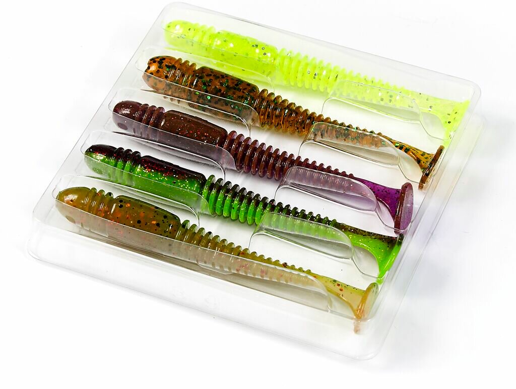 Виброхвосты съедобные LJ Pro Series TIOGA 3.9in (10.00)/MIX1 5шт.