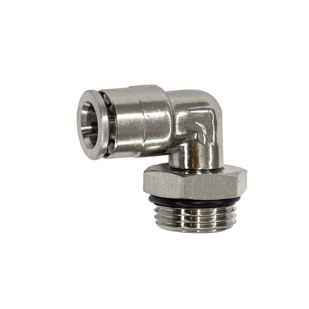 Пневмофитинг цанговый L-образный Cn-L3/8M-8 для полиуретановых и рильсановых трубок, Арт. 5581