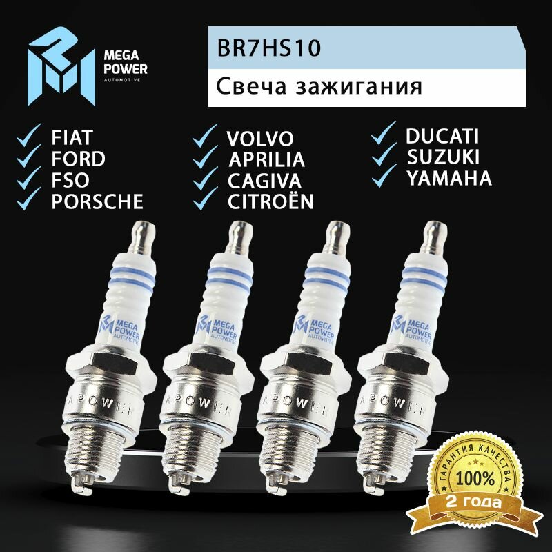 Свеча зажигания для а/м SUZUKI Сузуки (4шт.) MEGAPOWER