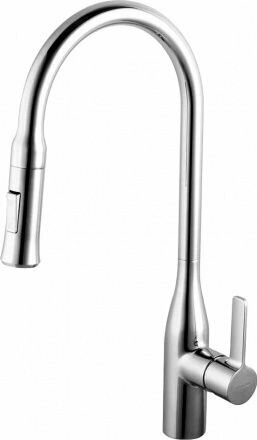 Смеситель для кухни с выдвижным изливом Clever CHEF 2, 2 режима , хром