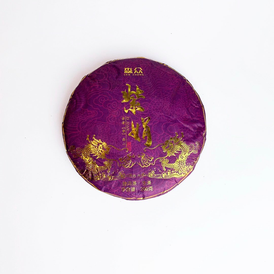 Чай шен пуэр - Сэнчжун, Цзинмайшань, прессованный 200 гр, Китай.