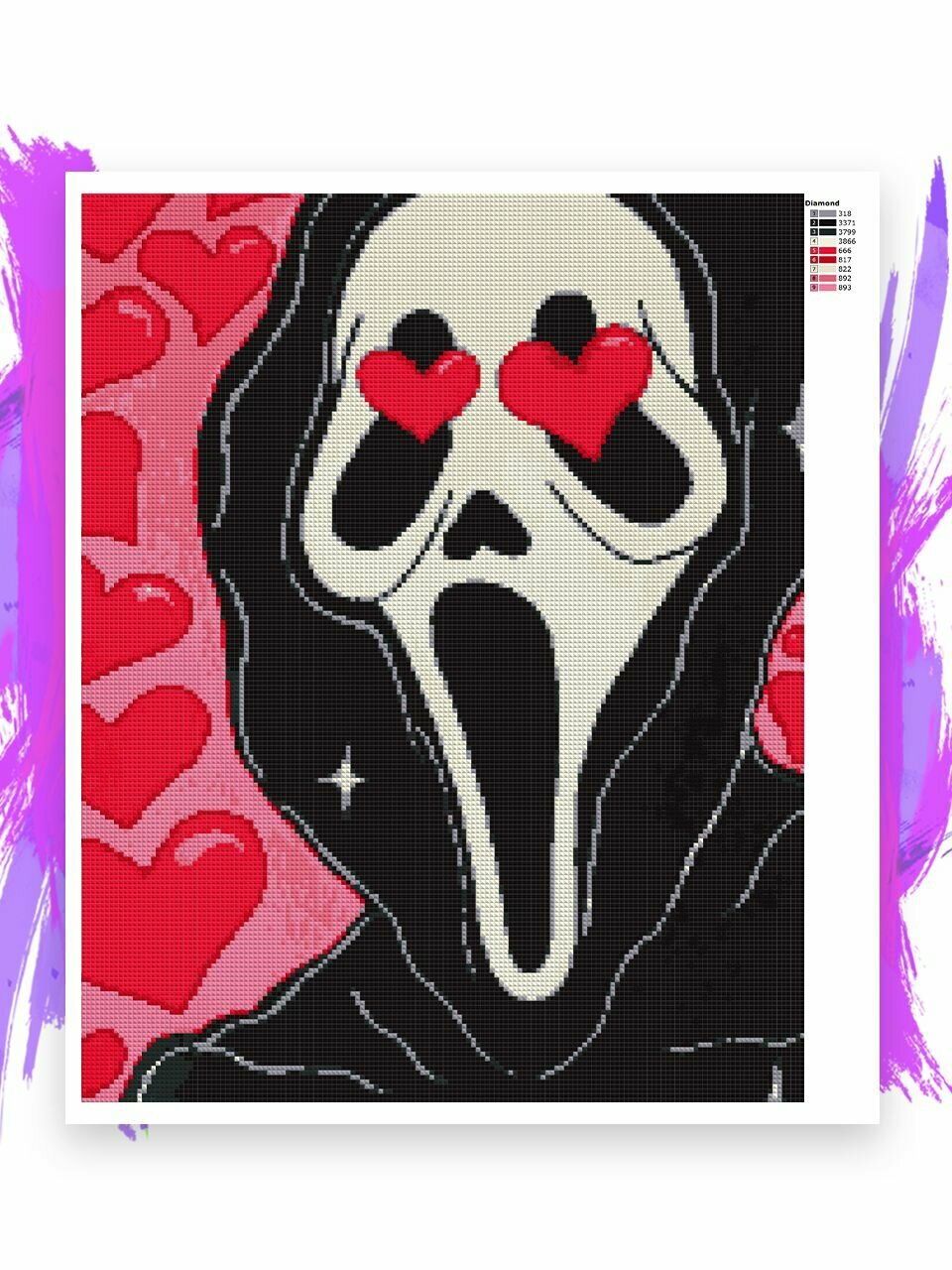 Алмазная мозаика без подрамника Красиво Красим, Крик 40 х 50 см