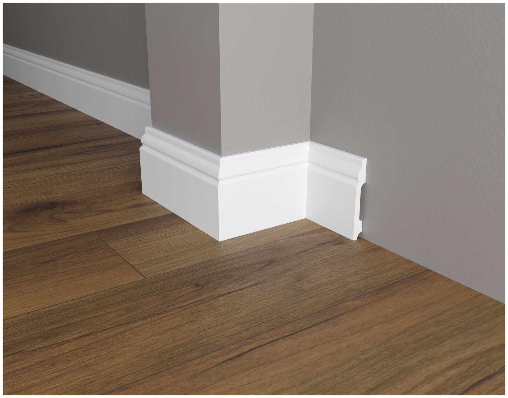 Плинтус Decor-Dizayn DD15, 99*14*2000мм, под покраску, 1 шт.