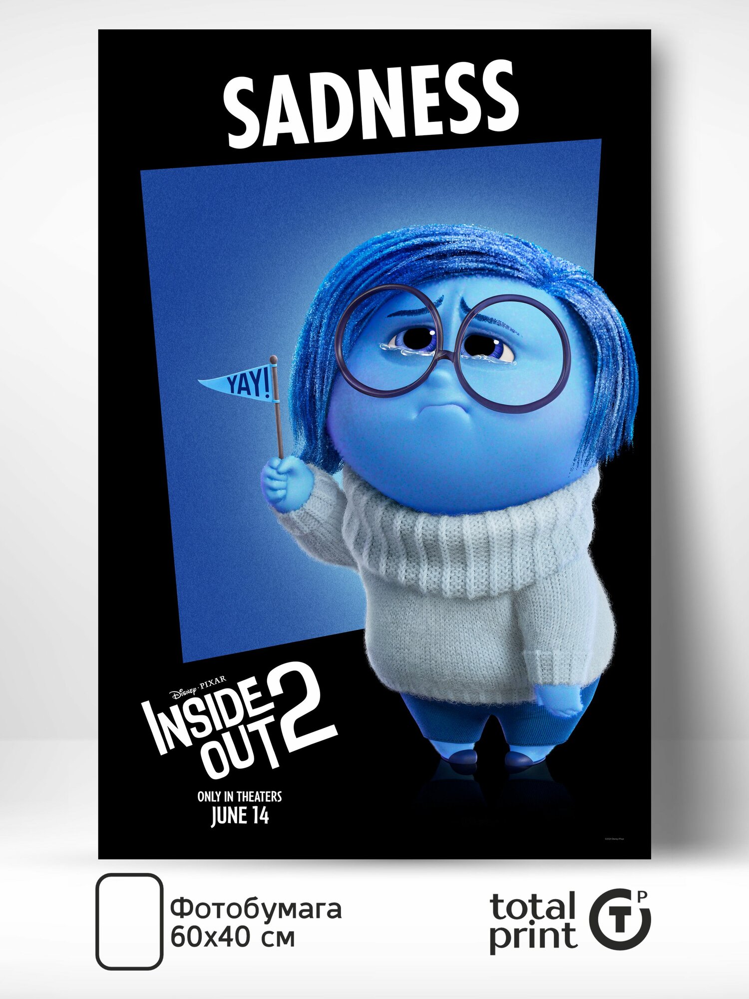 TotalPrint Постер для интерьера по фильму, 60х40см, Головоломка