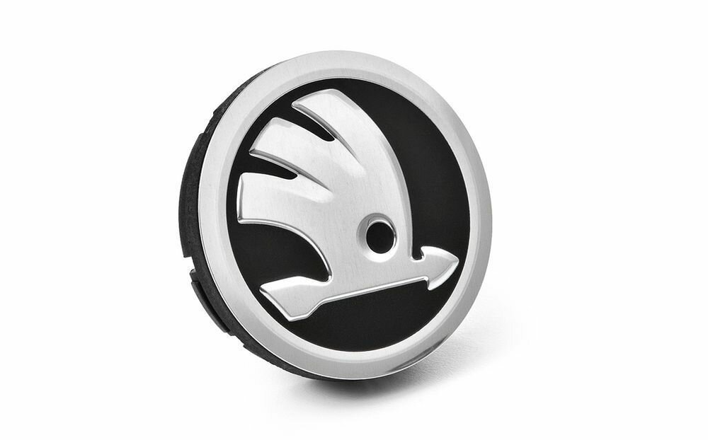 Декоративный колпачок центра колеса, оригинал SKODA (комплект 4шт) OCTAVIA A7 SUPERB KODIAQ KAROQ RAPID OCTAVIA