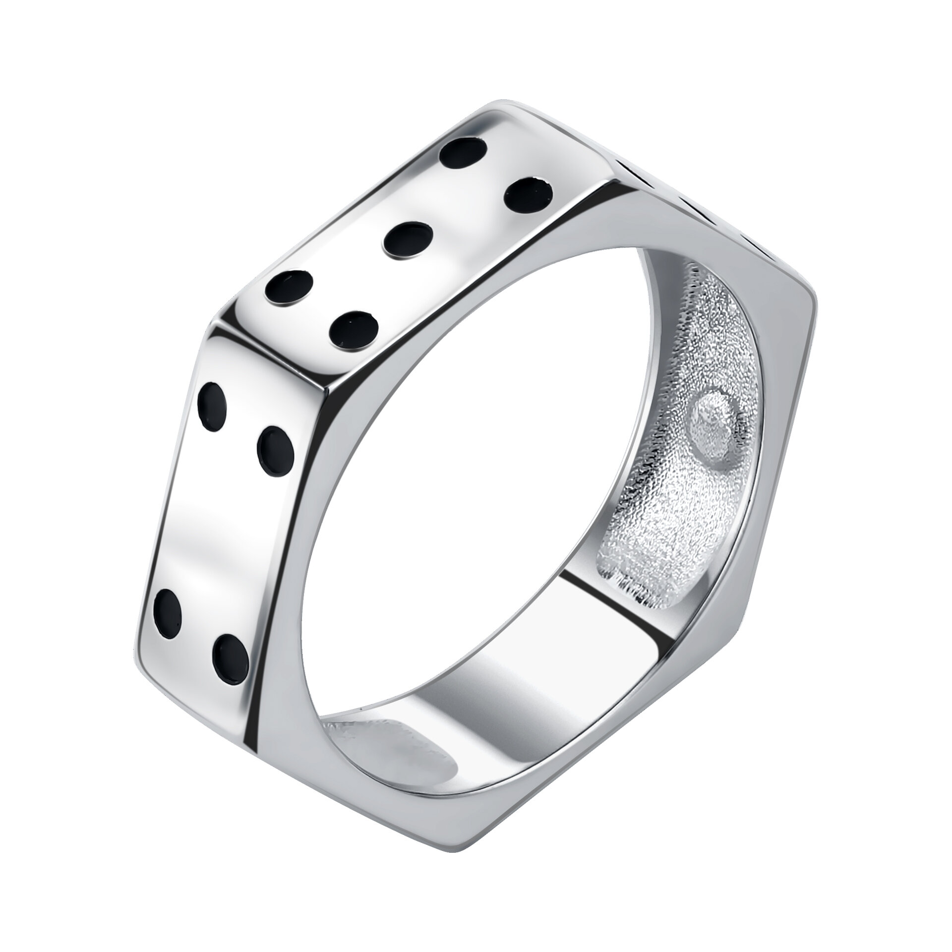 Кольцо, серебро, 925 проба, родирование