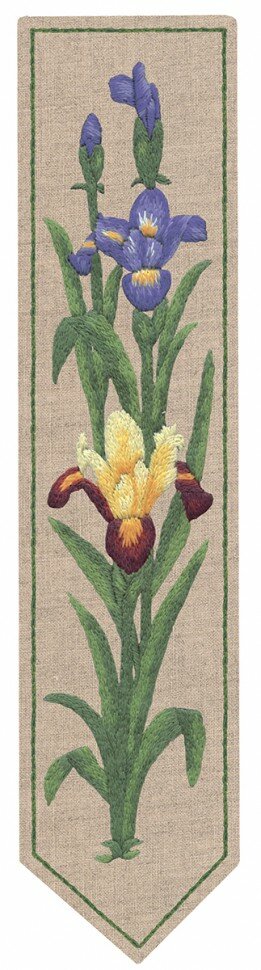 Набор для вышивания Le Bonheur des Dames #4720 Закладка "Iris" (Ирис), Гладь, 4.5 х 20 см