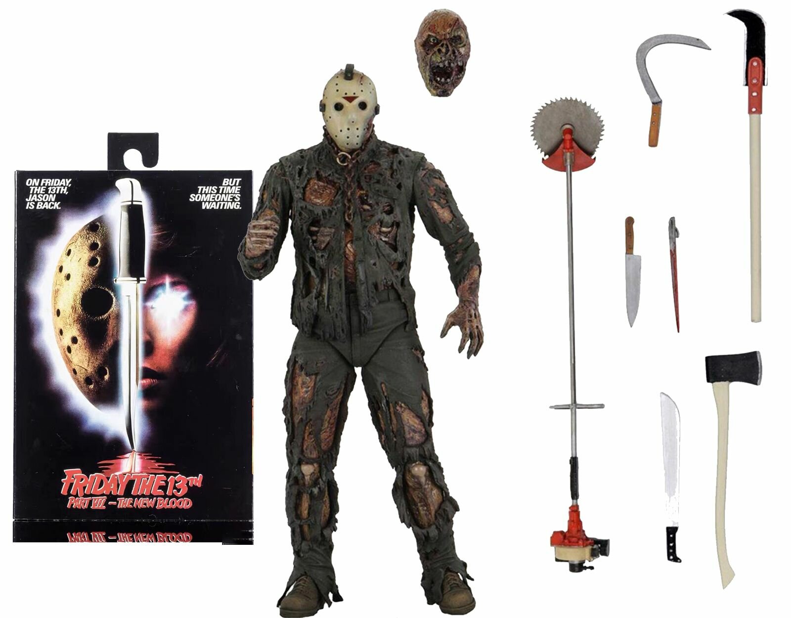 Джейсона Вурхиза Фигурка, из фильма Пятница 13-е Jason Voorhees 18cm -hz