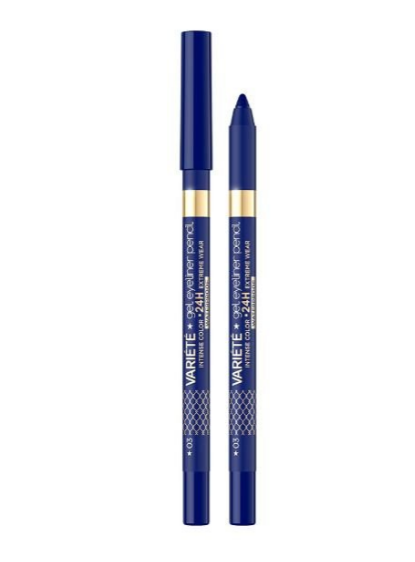 Карандаш для глаз Eveline Cosmetics BLUE VARIETE GEL EYE LINER, тон 03