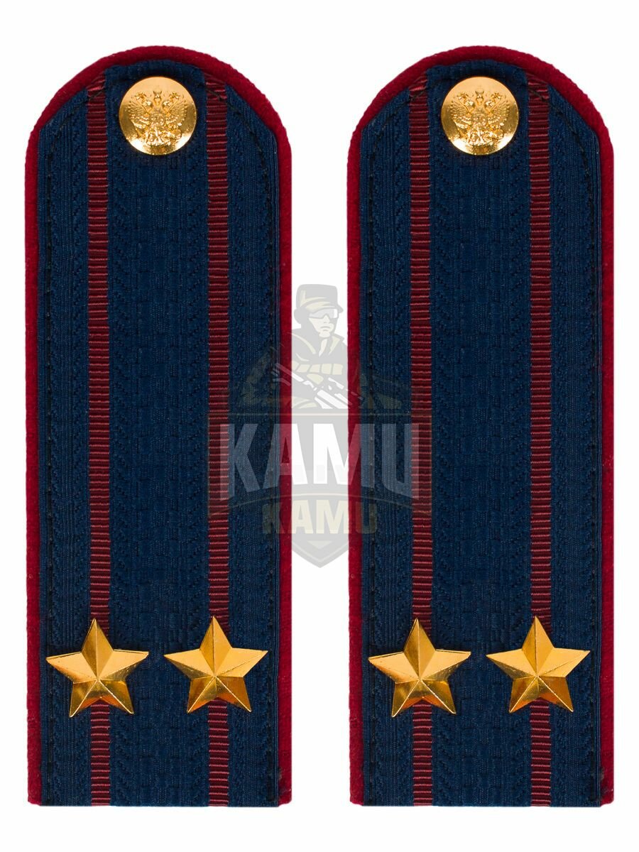 Погоны фсин на китель картон (в сборе) укомплектованные с фурнитурой звание Подполковник 14х5 см 751518
