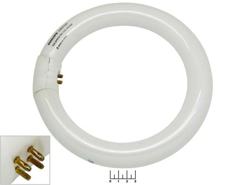 Лампа люминесцентная T8 22W G10Q 6500K белый холодный Philips (внутренние контакты) (1300Lm) T5C