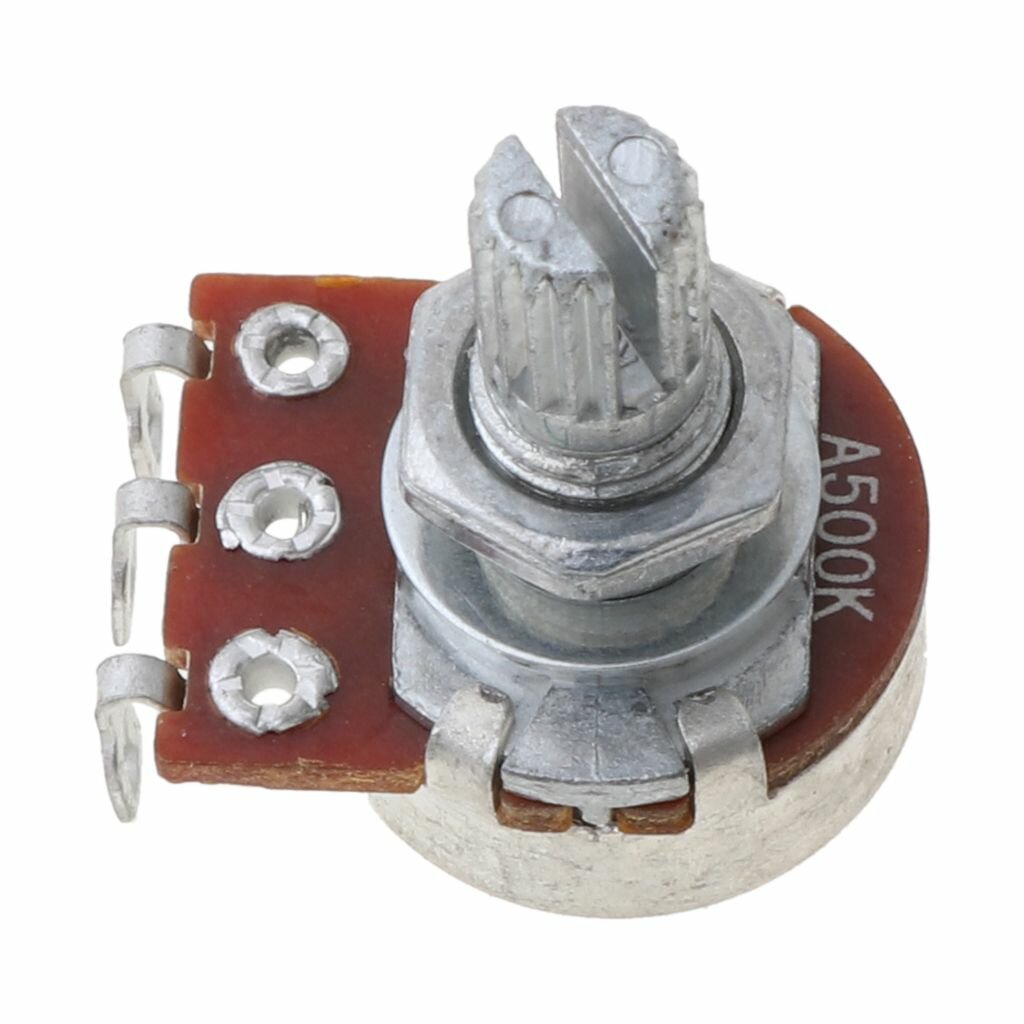 A500K Потенциометр со шлицевым горшком, электрогитара, усилитель с басовым эффектом, громкость тона 15 мм