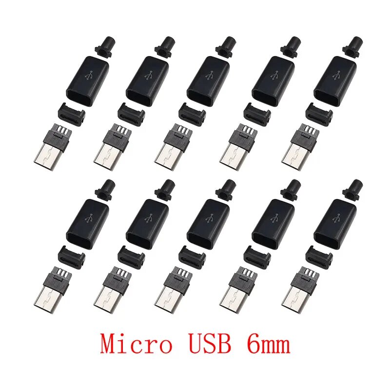 LOCHEUK Micro USB 5-контактный разъем для пайки 10 шт.