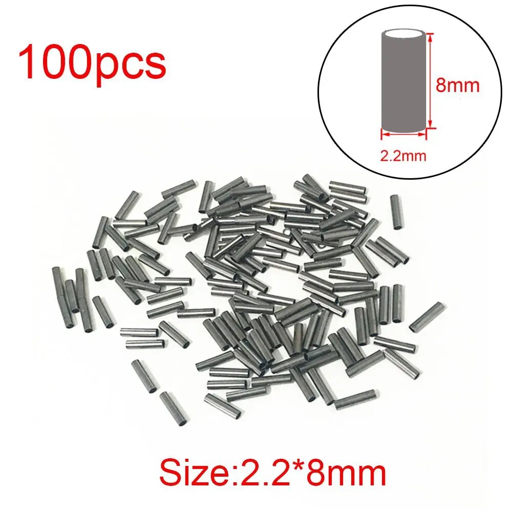 Трубки медные рыболовные 2.2x8mm, 100 шт.