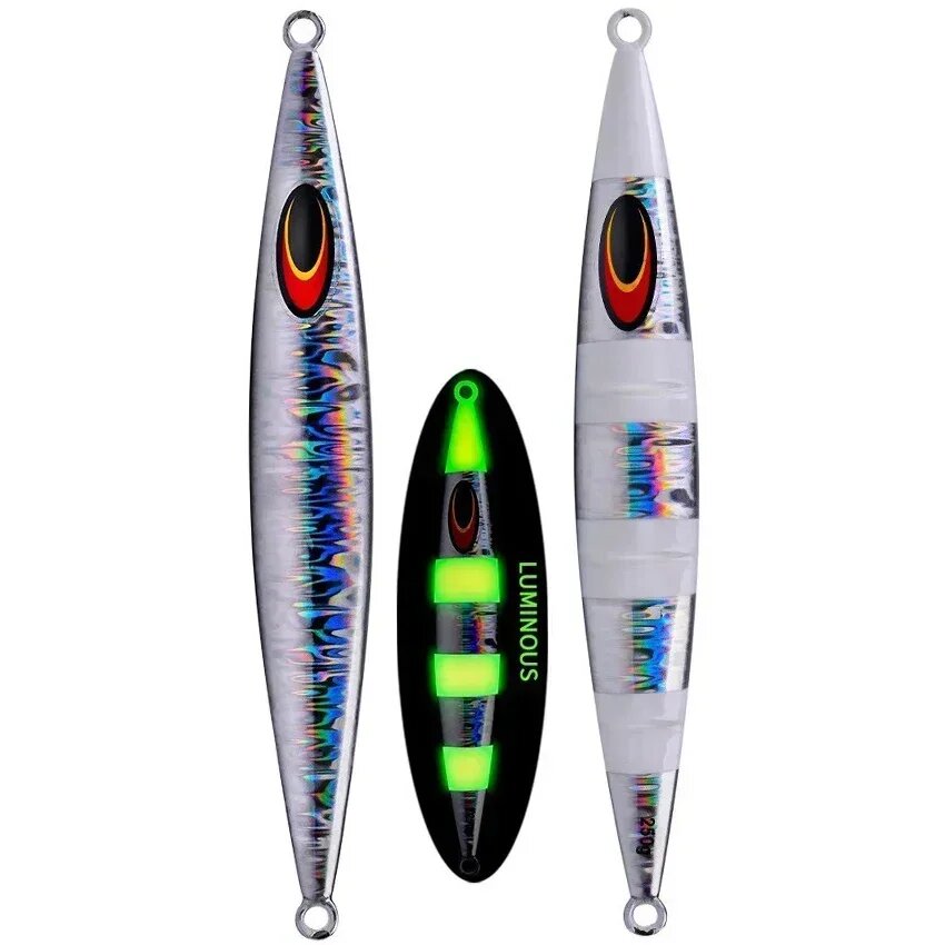 Металлическая светящаяся лодка для рыбалки 30g-8.5cm, B Luminous