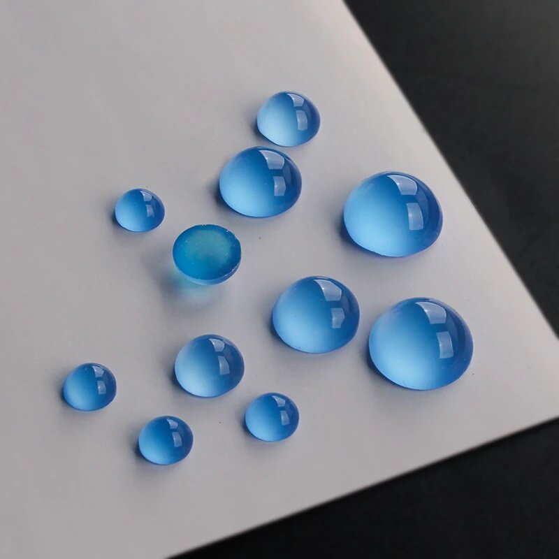 Набор колец с имитацией синего агата 10 шт.