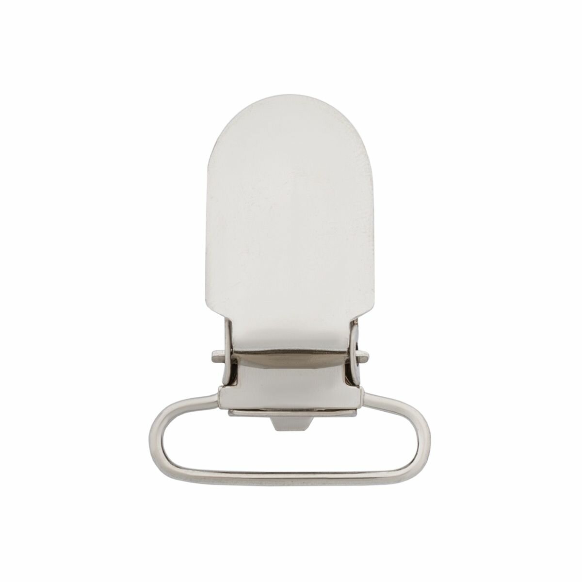 Клипса для подтяжек 'Гладкая' 25мм металл (уп.20шт) NEW STAR (никель)