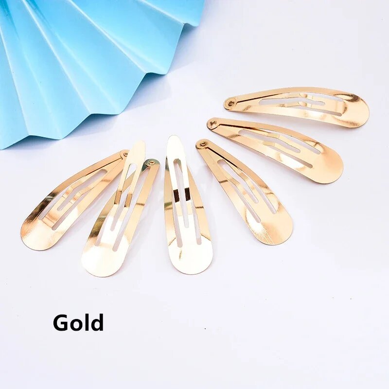 15-30 шт. 3-9 см золотые/серебряные металлические зажимы с краской, капля воды, боковые детские зажимы, для заколок для волос своими руками, основа для изготовления ювелирных изделий, оптовая продажа