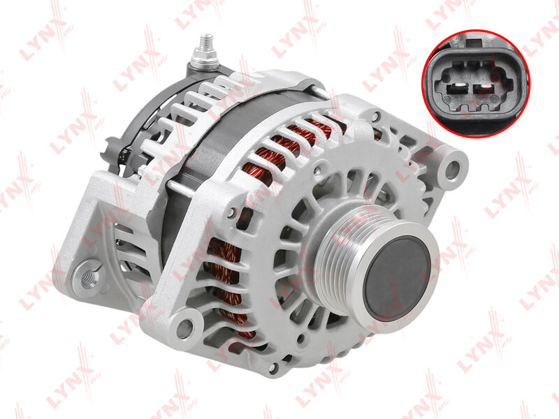 Генератор LYNXauto EA-1287. Для CHEVROLET Шевролет Captiva(Каптива) 2.0D-2.2D 06>, OPEL Опель Antara(Антара) A 2.0D-2.2D 06>
