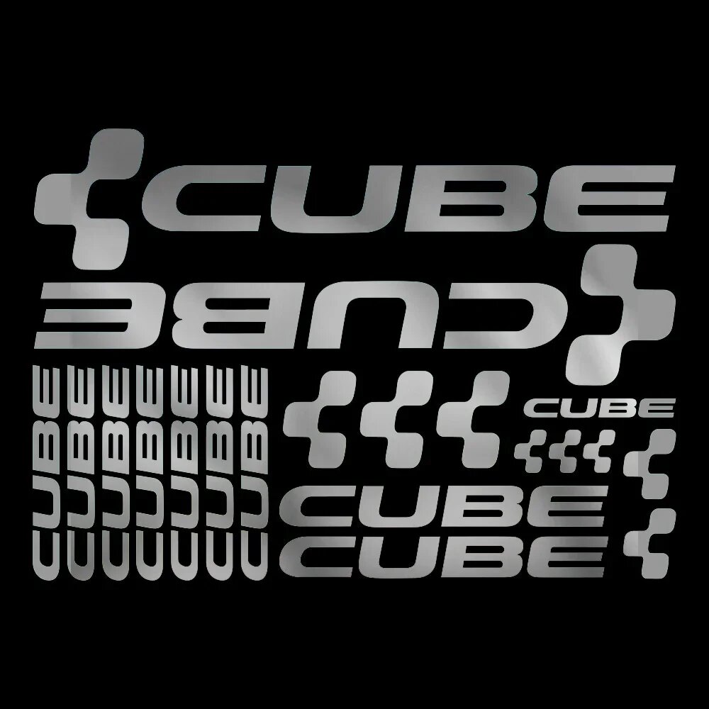 Наклейки Cube Adesivi Bici, серебристые, 20 см
