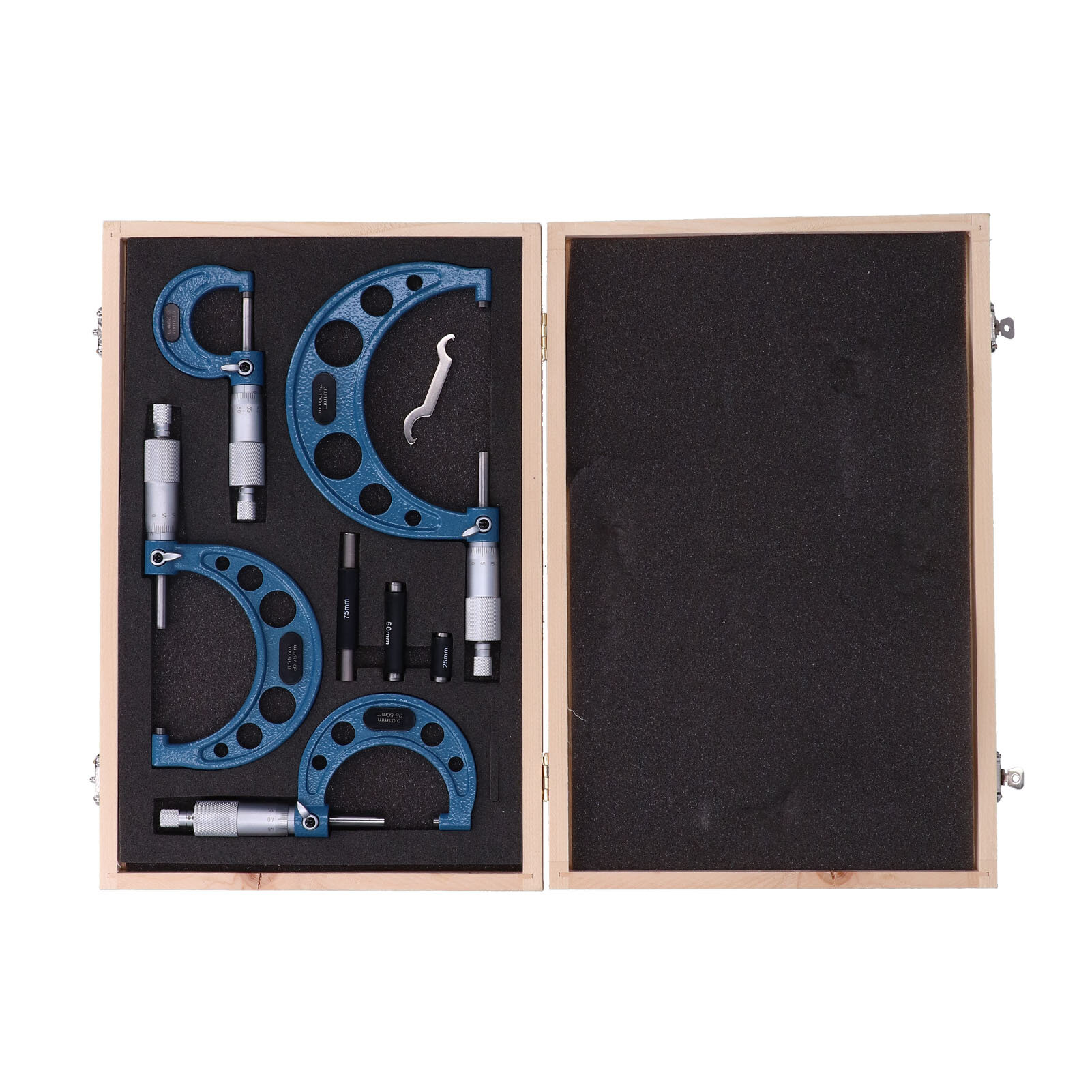 4 шт. внешний микрометр, набор высокоточных измерительных инструментов для металла 25/50/75/100 мм 0,01 мм